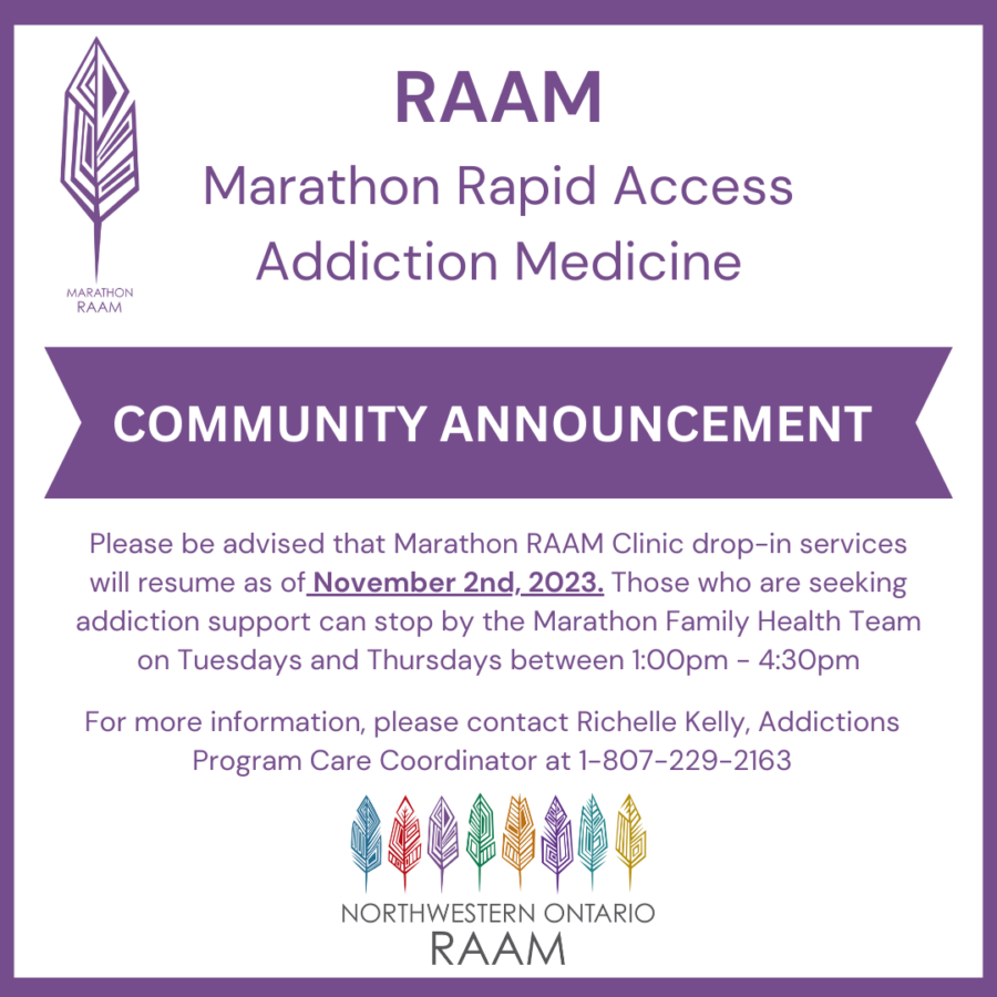 Marathon RAAM Clinic Drop-in Services – MFHT