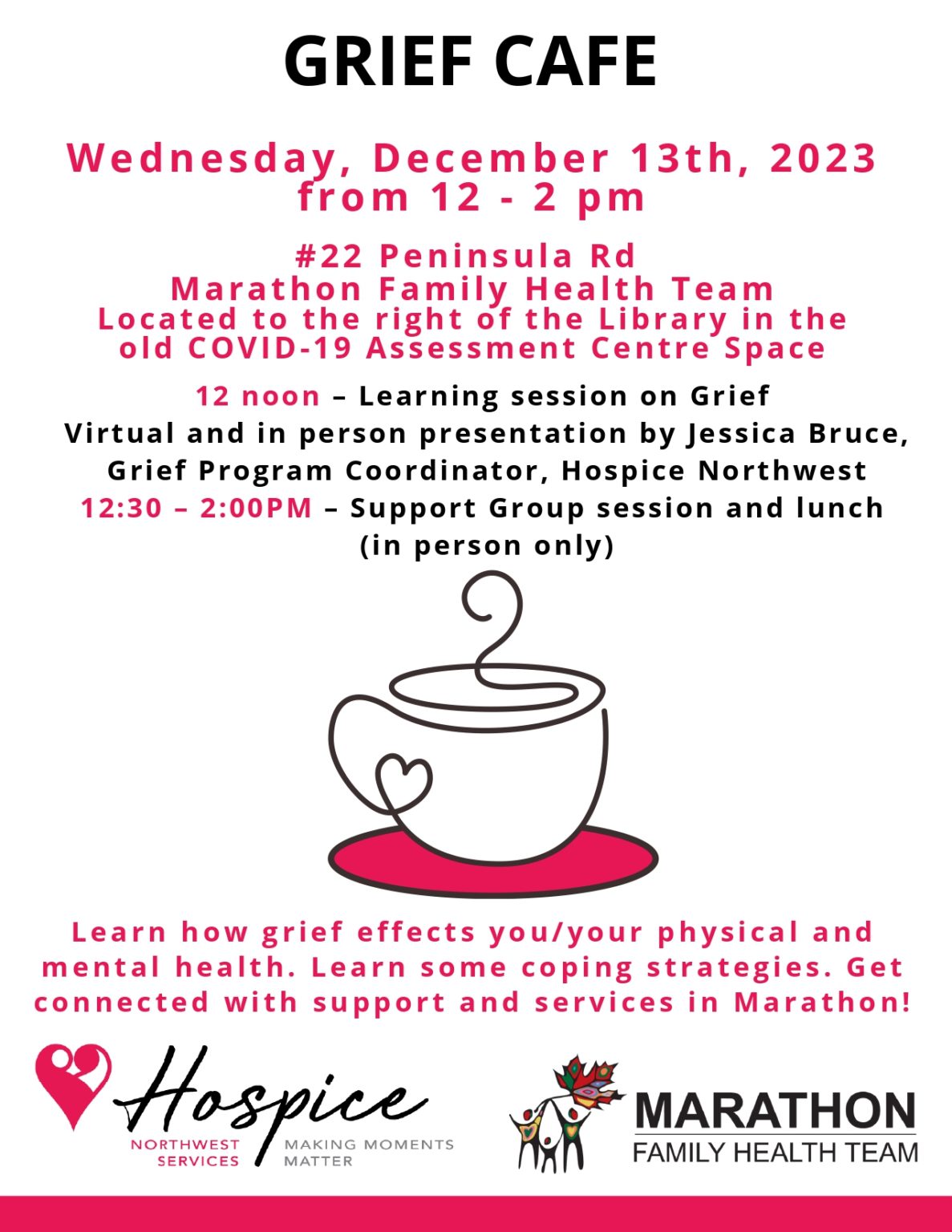 Join us! Grief Café on Dec 13th, 2023 – MFHT