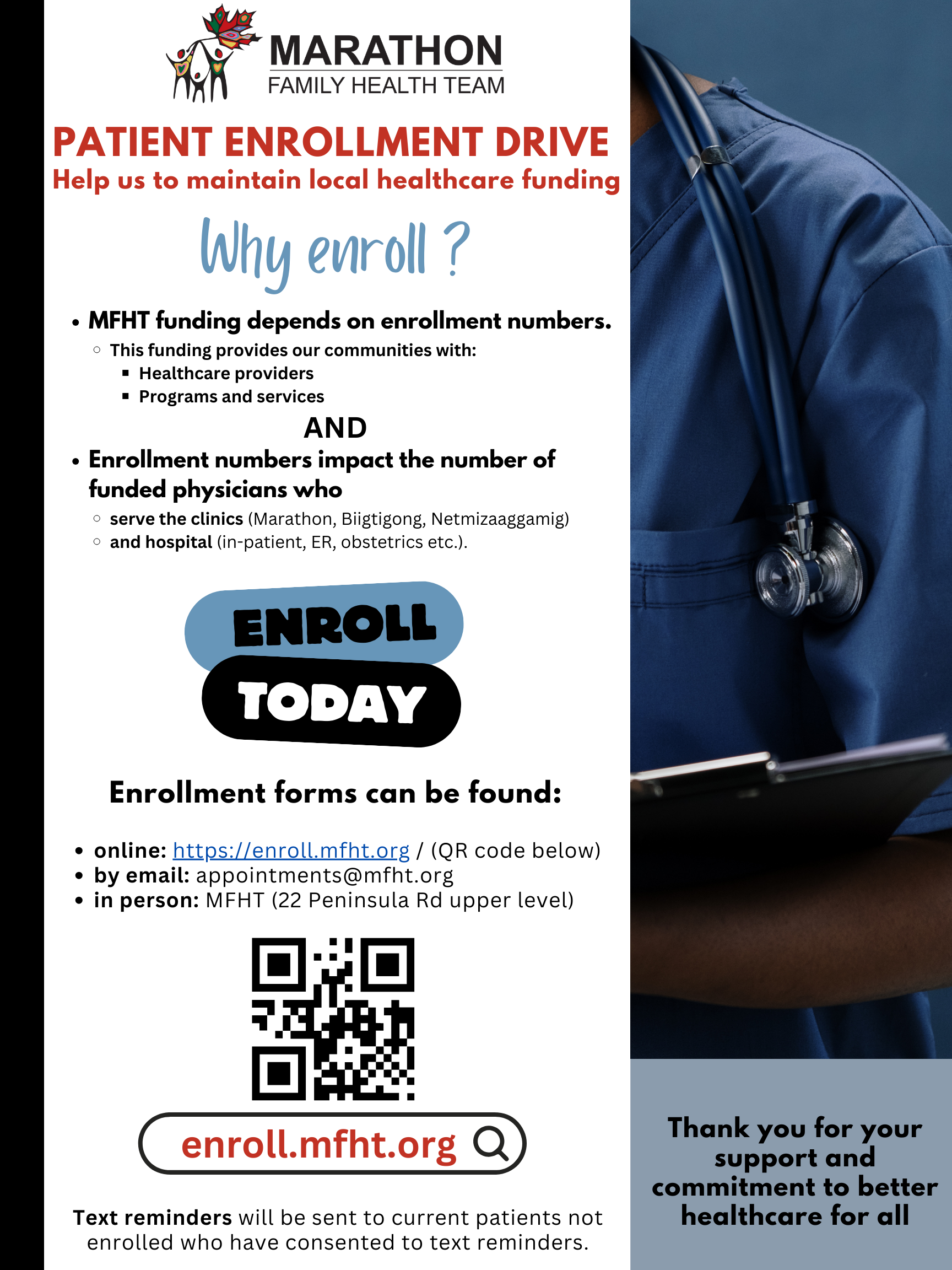 Enrollment Matters: Help the Clinic Maintain Local Healthcare Funding ...