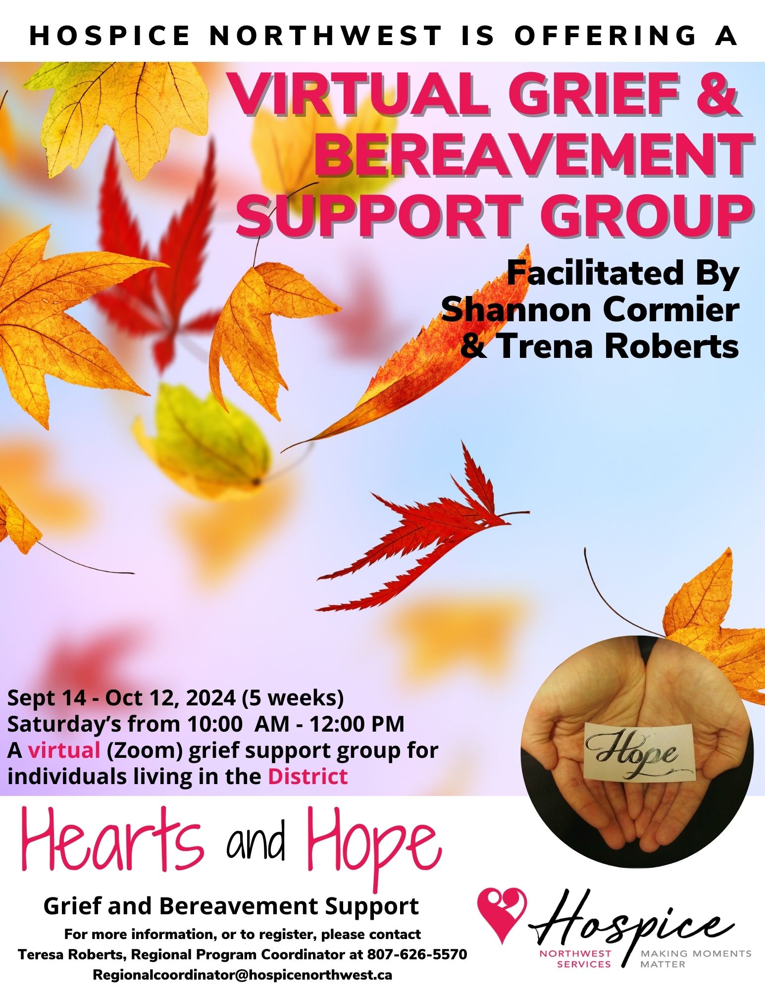 Virtual Grief & Bereavement Support Group – MFHT Virtual Grief & Bereavement Support Group – MFHT